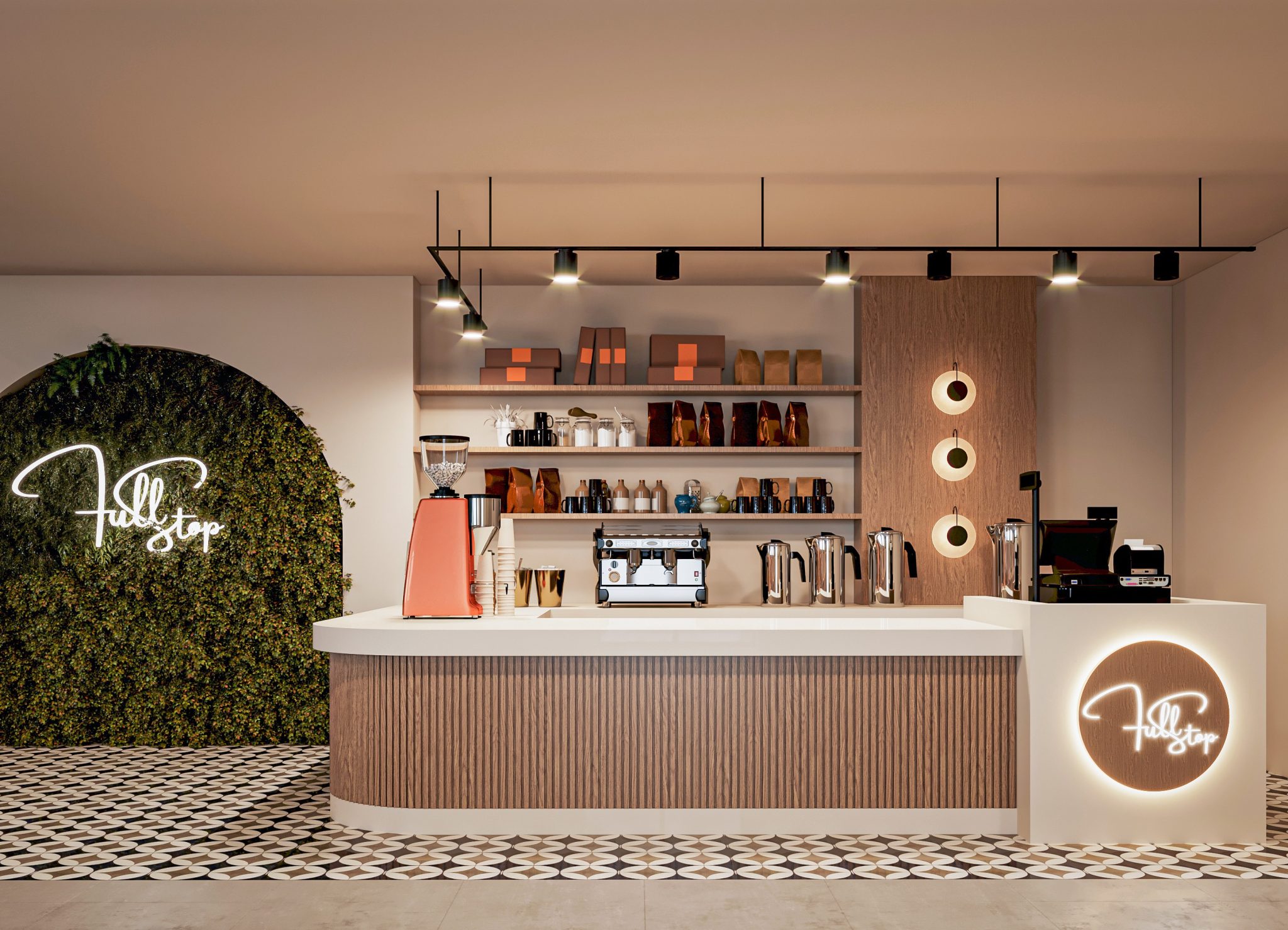 Australia Coffee Shop Design Case – M2 Display Project - m2display